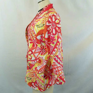 Choices | Jackets & Coats | Oh Sunny Day Boho Linen Floral Long Blazer ...